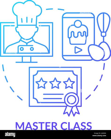 Master Class Blue Gradient Concept Icon Stock Vector Image And Art Alamy