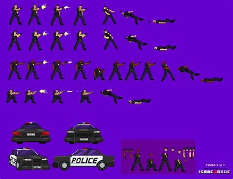 Police Gta V Cops Sprites Sheet By Isaacx1977 On Deviantart