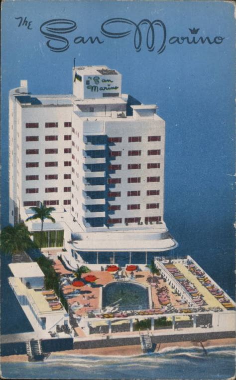 The San Marino Miami Beach Fl Postcard