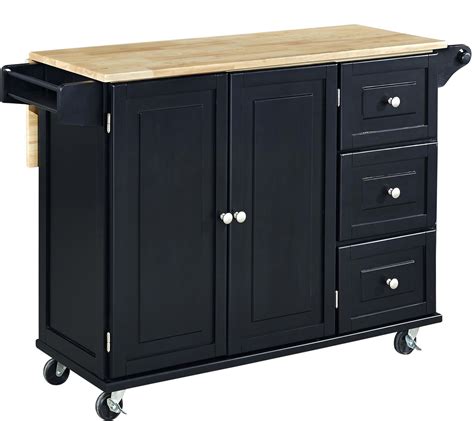 Home Styles Liberty Kitchen Cart With Wood Top
