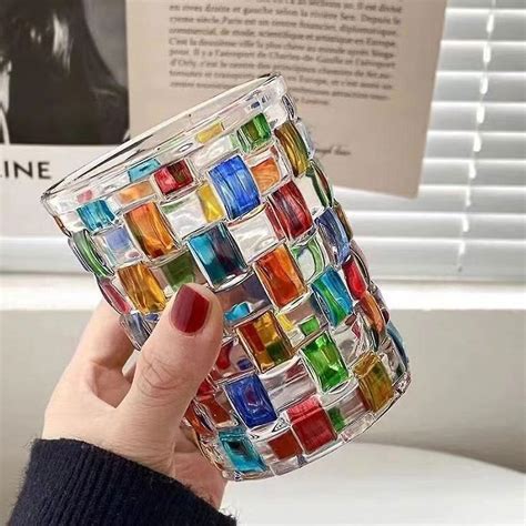 Hand Blown Mexican Drinking Glasses Confetti Rock Design Glasses 300 Ml Fruugo Uk