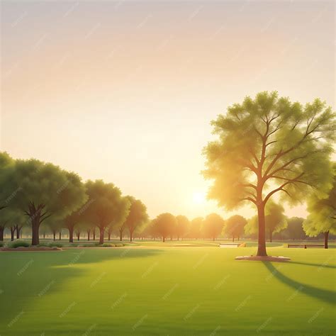 Premium Ai Image Animated Green Grass And Forest With Beautiful