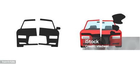 자동차 고장 아이콘 벡터 간단한 블랙 픽토그램 그래픽 플랫 차량 손상 사고 연기 기호 클립 아트 자동차 자동차 충돌 고장 최소