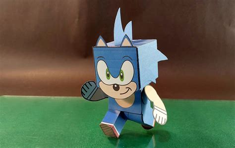 Sonic Paper Toy Articulado Robô De Papelão Boneco Do Sonic