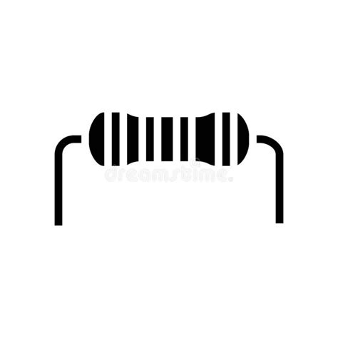 Resistor Electrical Engineer Glyph Icon Vector Illustration Stock Vector Illustration Of