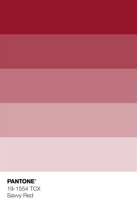 Pantone 19 1554 Tcx Savvy Red Color Tint Pantone Colour Palettes