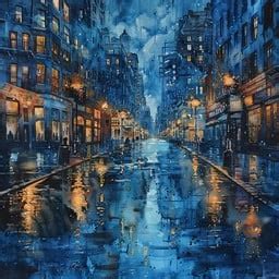 Free Rainy Cityscape Art Image Artwork Rainy Cityscape Download