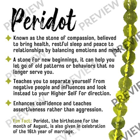 Peridot Gemstone Meaning