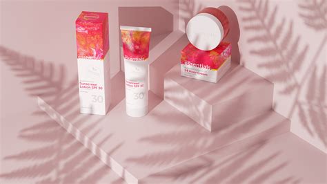 Packaging Design For Skin Care Cream Line Of Essentials On Behance