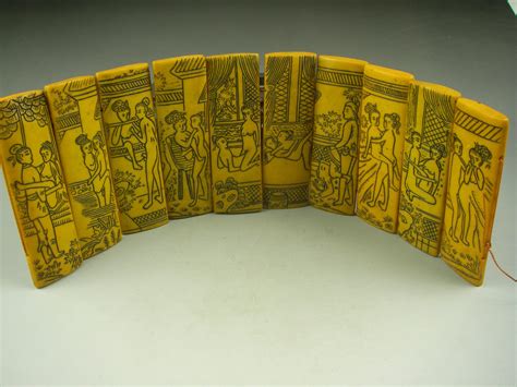 Sex Education Set Chinese Rib Bone Antique