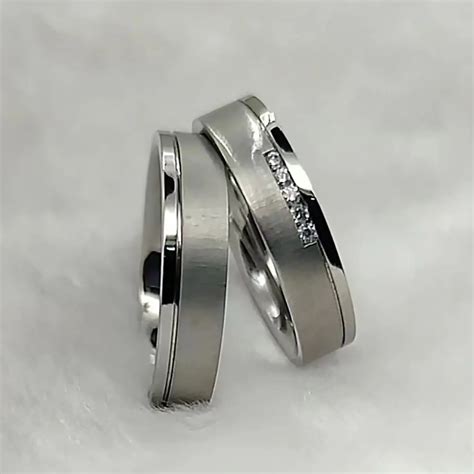 Stainless Steel Wedding Ring Sets 60 Photos