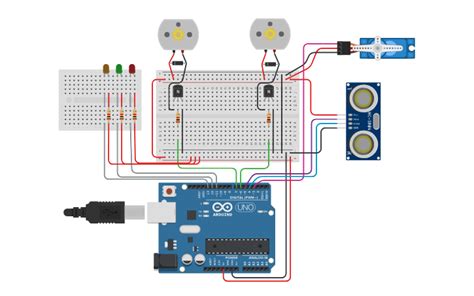 Circuit Design Copy Of Rover Evita Ostacoli Tinkercad