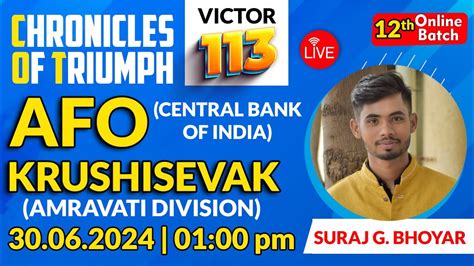 chronicles of triumph cot victor 113 suraj g bhoyar 30 06 2024