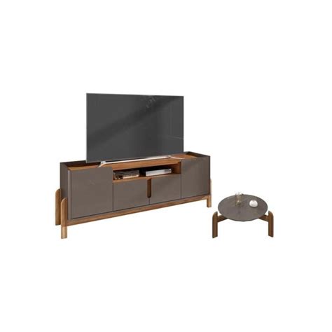 Conjunto Rack 19 E Mesa De Centro Cinza Perola Cedro Leroy Merlin