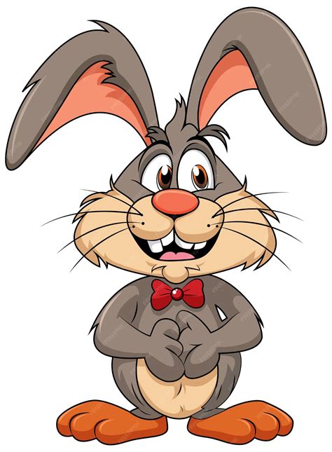 Premium Vector Funny Rabbit Cartoon Character