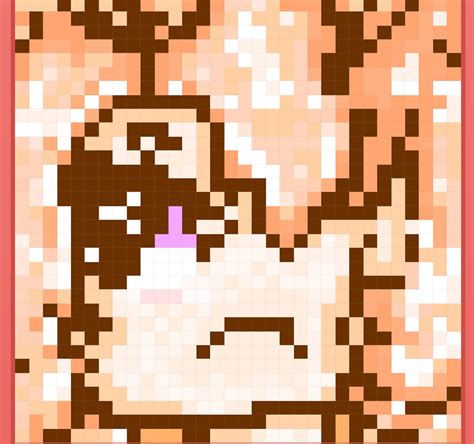 Vector Anime Pixel Art Anime Face Pixel Art