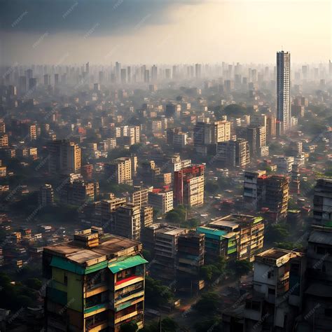 Premium Ai Image Dhaka City View