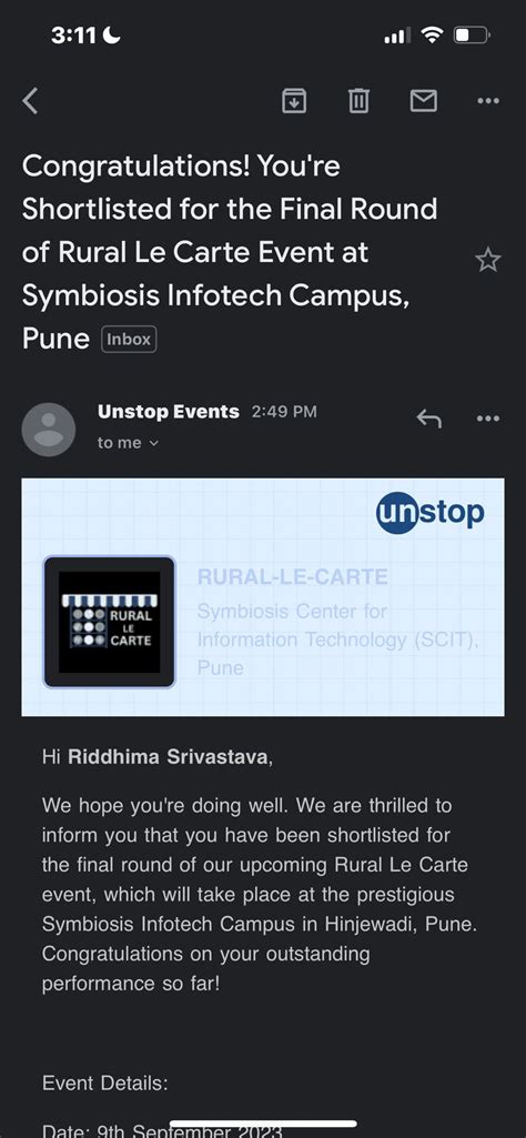 Riddhima Srivastava On Linkedin Exciting News I Had The Incredible