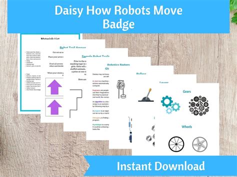 daisy how robots move badge activity kit girls scout troop organizer