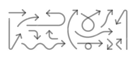 Premium Vector Set Arrow Sign Icons Vector Black Vector Arrows In