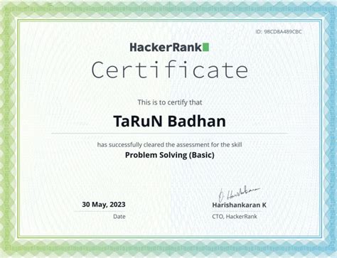 Hackerrank Problemsolving Continuouslearning Certification