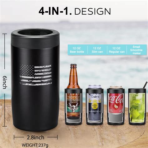 4 In 1 Slim Can Cooler Easy To Hold Insulated Beer Can