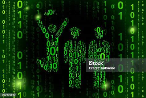 Graduation Binary Code Vector Pattern Background Stock Illustration