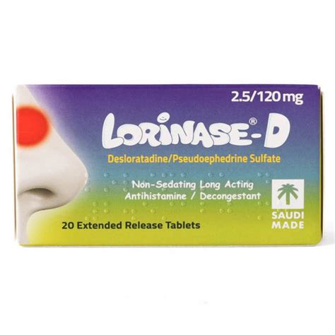 Lorinase D 25120 Mg Relieves Cold And Allergy 20 Tablets Bait Al