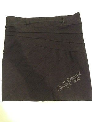 Used Secretary Mini Black Skirt And Autographed Photo Print Of Carrie