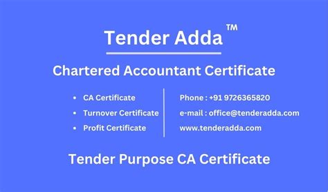 Ca Certificate For Tender Ca Certificate For Tender Bidding