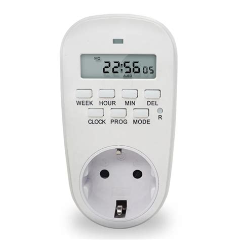 us uk eu plug lcd display smart power socket digital timer switch