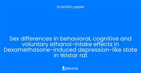 Esiode On Linkedin Scientific Research Sex Differences In