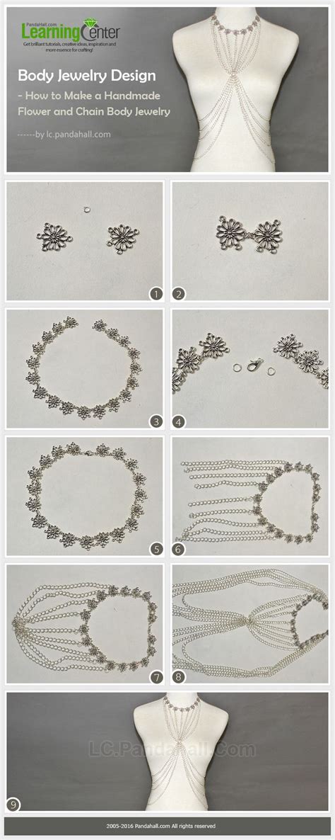Body Jewelry Design How To Make A Handmade Flower And Chain Body