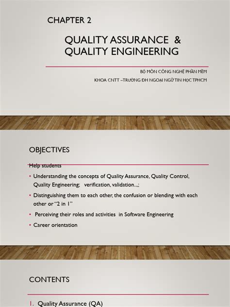 lý thuyết kiểm Định chất lượng phần mềm 2 quality assurance