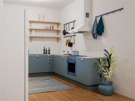 artstation modern kitchen interior archviz ue4 unreal engine