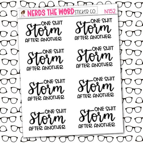 Shit Storm Sticker Sheet Nerds The Word Sticker Co