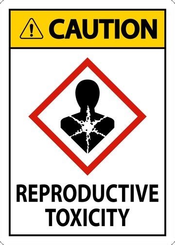 Premium Vector Caution Reproductive Toxicity Ghs Sign On White Background