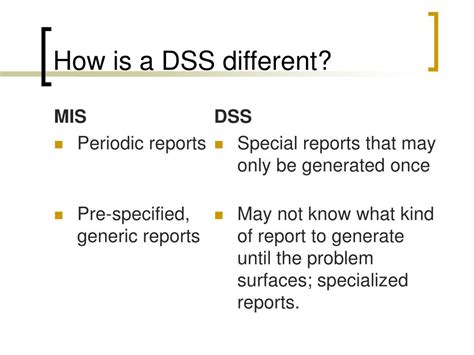 PPT MIS Vs DSS PowerPoint Presentation Free Download ID 1285911