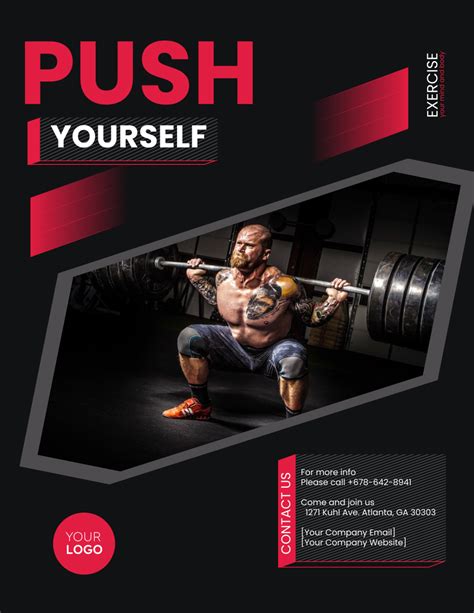 Free Gym Leaflet Template To Edit Online