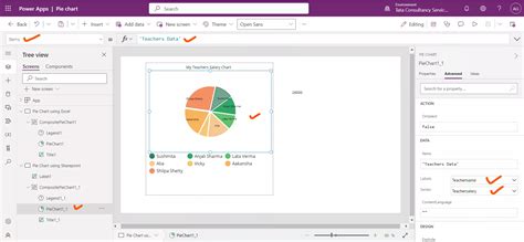 pie chart control in the power apps
