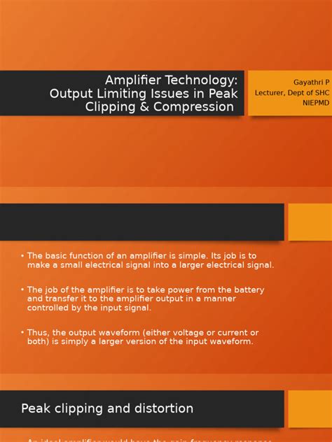 Amplifiation Devices Compression Pdf Distortion Amplifier