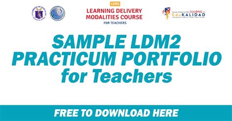 Sample Ldm2 Practicum Portfolio For Teachers Free To Download Deped