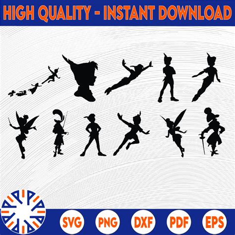 Peter Pan Svg Cut Files Vector Silhouettes Printable Vecto Inspire