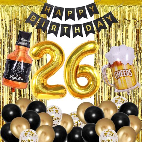 26th Birthday Decorations For Men Happy 26th Birthday