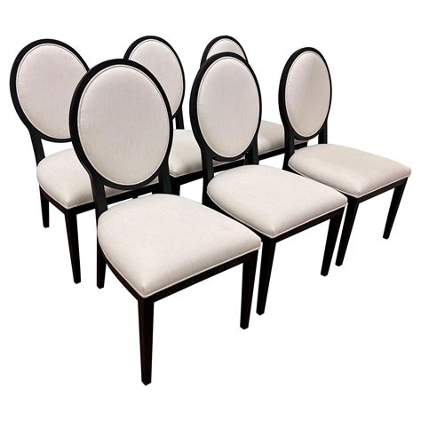 Set Of 8 Formal Dining Chairs By Mitchell Gold For Restoration Hardware