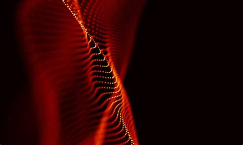 추상적 빨간색 기하학적 배경 연결 구조입니다 과학 배경 미래 기술 Hud 요소 점과 선을 켜고 있습니다 빅 데이터 시각화 및