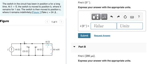 solved part c find i 6ms part d find v 1 ms part e