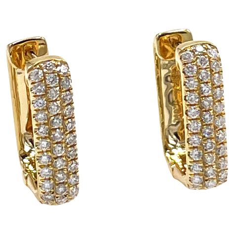 Large Pavé Diamond Set Earrings For Sale At 1stdibs