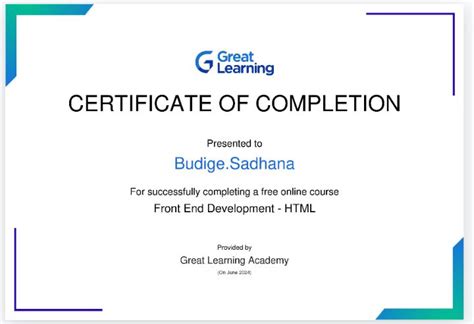 sadhana budige on linkedin greatlearningacademy greatlearning glacertificate