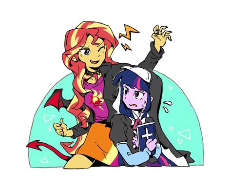 3078650 Safe Artistyanming98294 Sunset Shimmer Twilight Sparkle